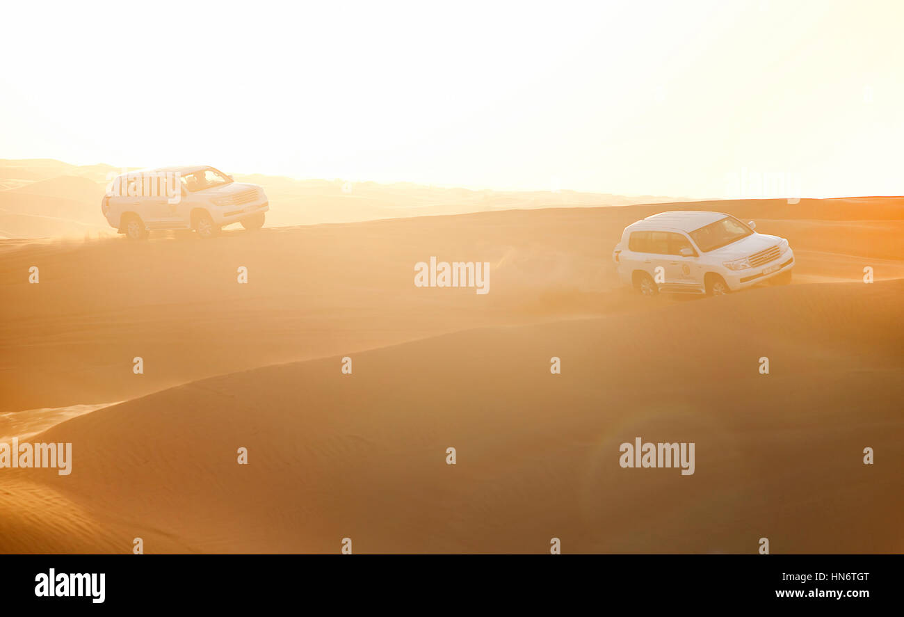 Dune bashing in the desert Stock Photo - Alamy