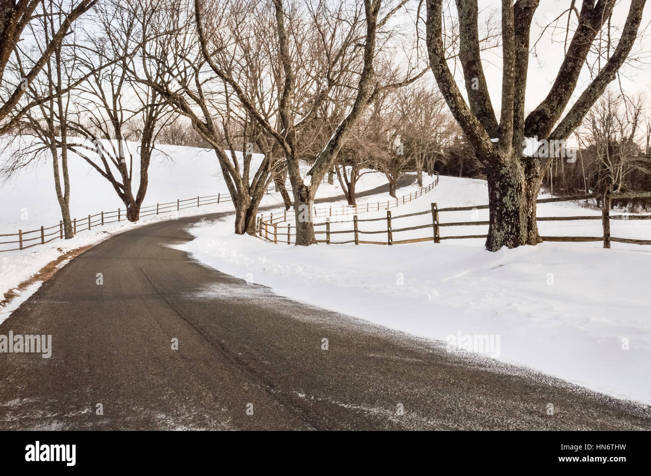 A road leading to Ash Lawn-Highland, Home of President James Monroe ...