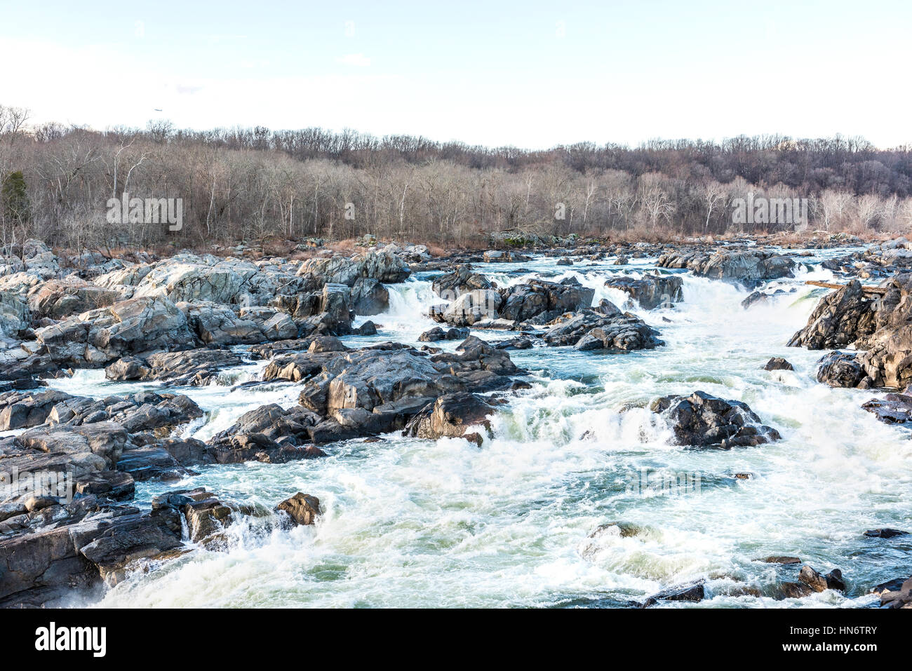 Great falls waterfall rapids in Virginia and Maryland Stock Photo - Alamy