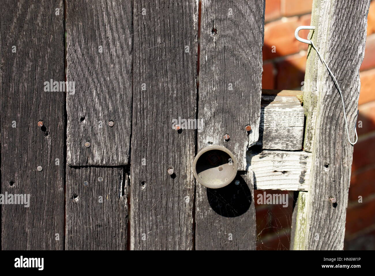 the old wooden gate Stock Photo - Alamy