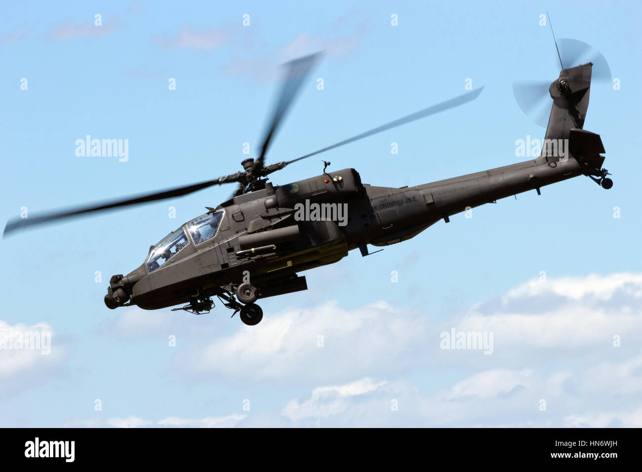 VOLKEL, NETHERLANDS - JUNE 14: Dutch Air Force AH-64 Apache performing ...