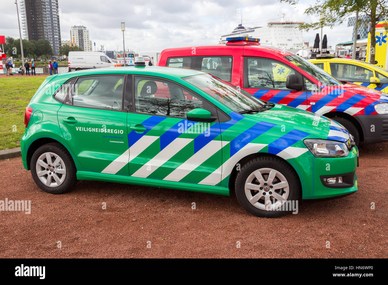 ROTTERDAM, NETHERLANDS: SEP 5, 2015: New priority vehicle presented at ...