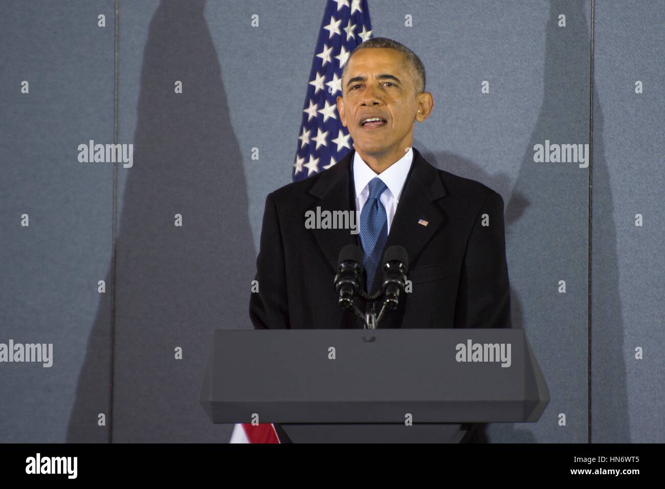 Former U.S. President Barack Obama gives his farewell speech at Joint ...