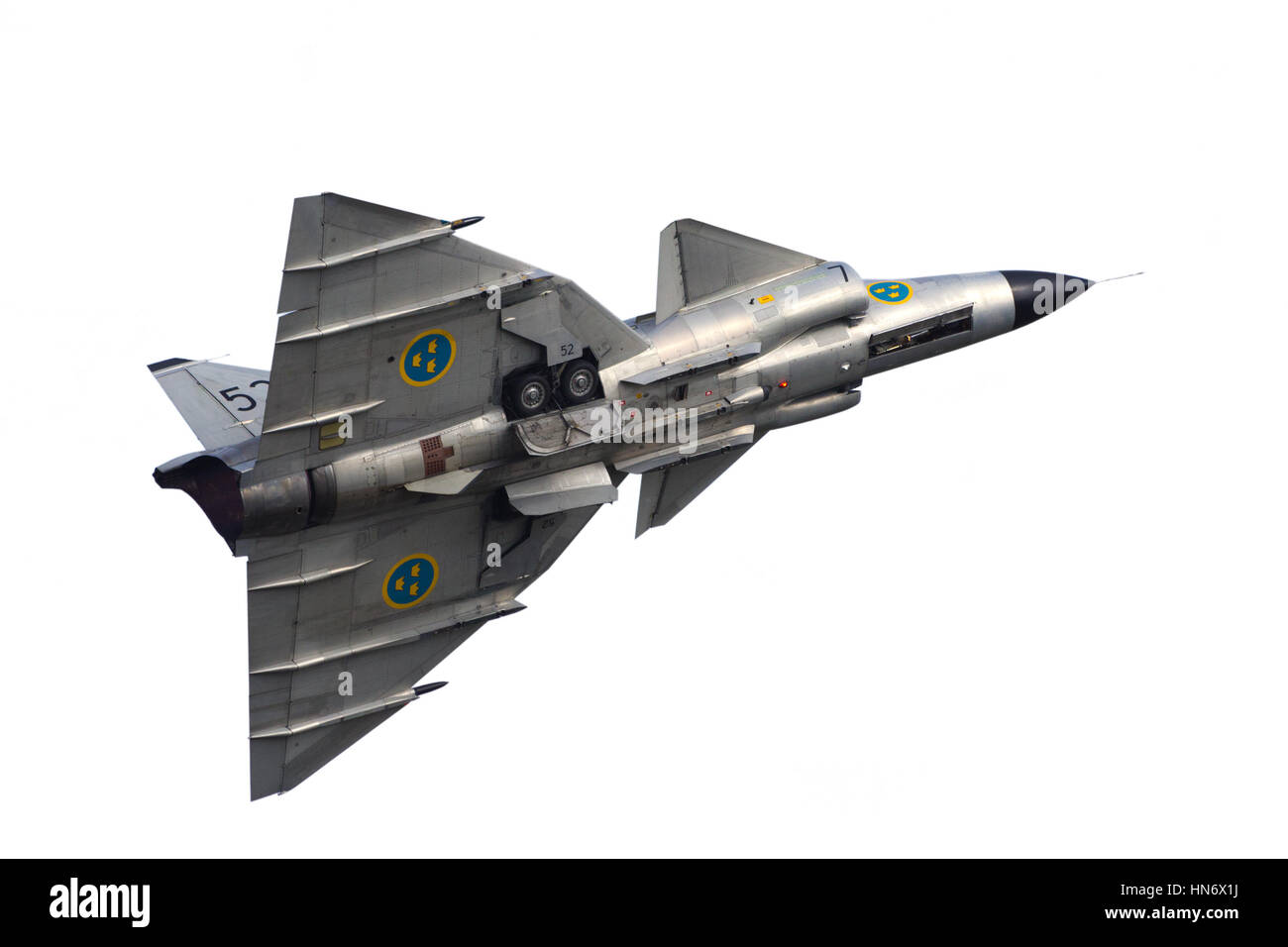 Swedish Saab 37 Viggen isolated on white Stock Photo - Alamy