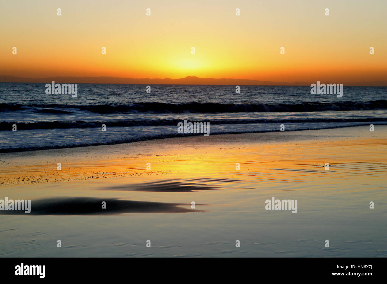 Sunset - Huntington Beach Stock Photo - Alamy