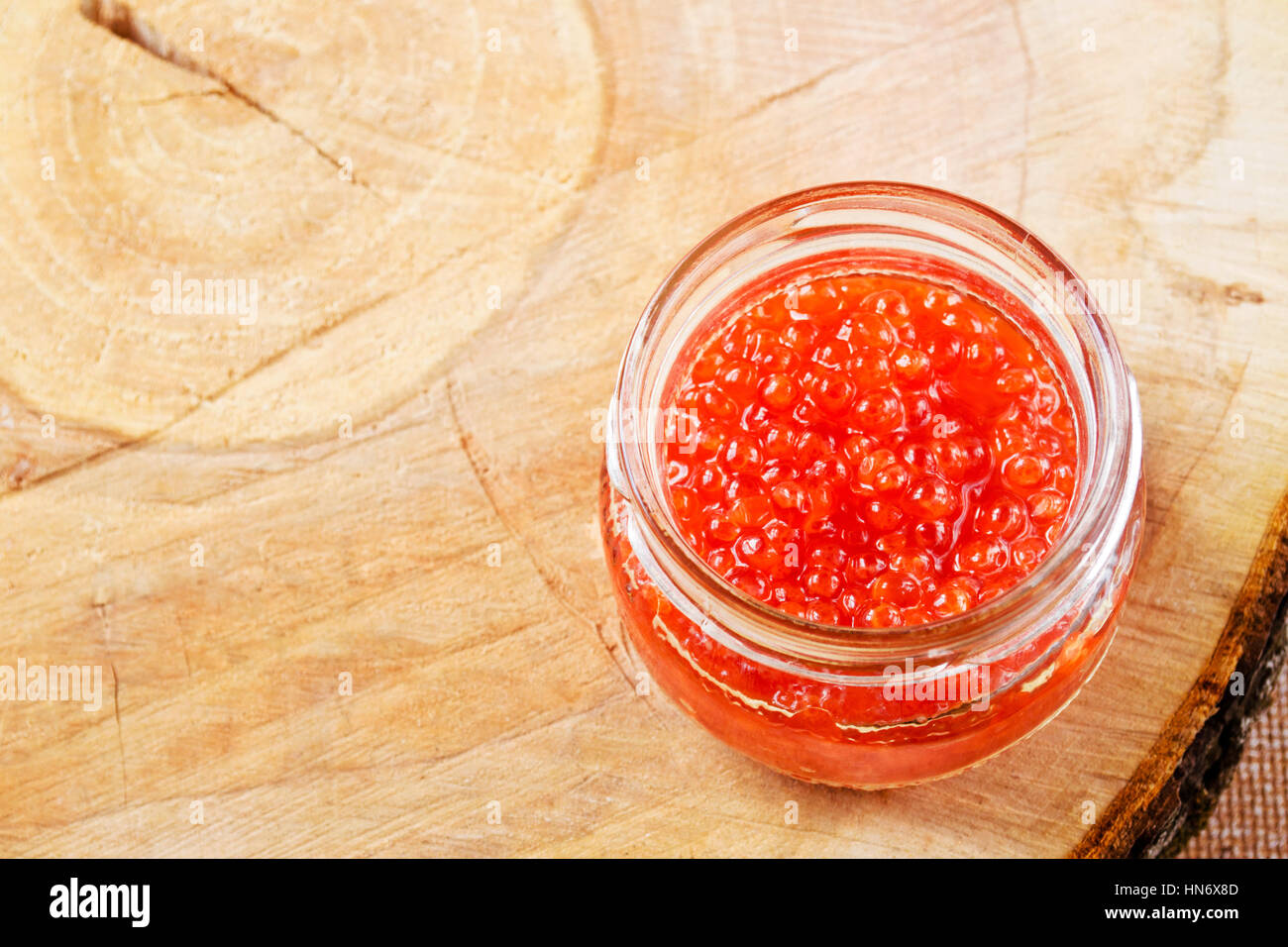Salmon red caviar Stock Photo - Alamy