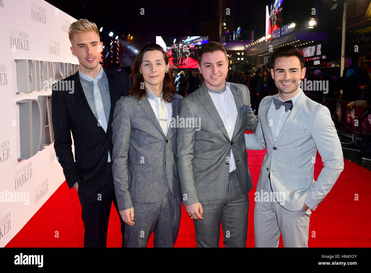 (left to right) Jamie Lambert, Thomas J Redgrave, Matt Pagan and ...
