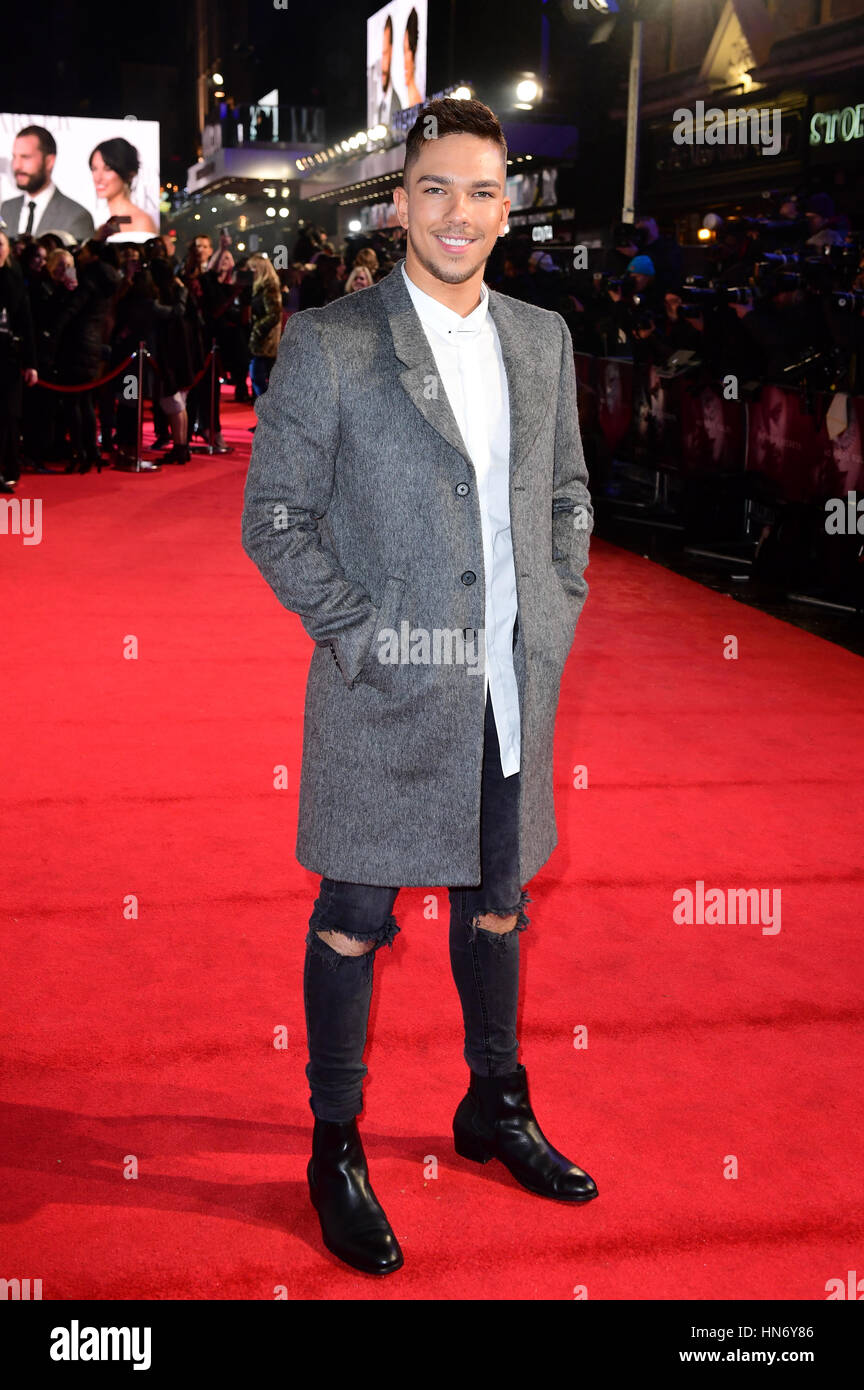 Matt Terry arriving for the Fifty Shader Darker European Premiere held ...