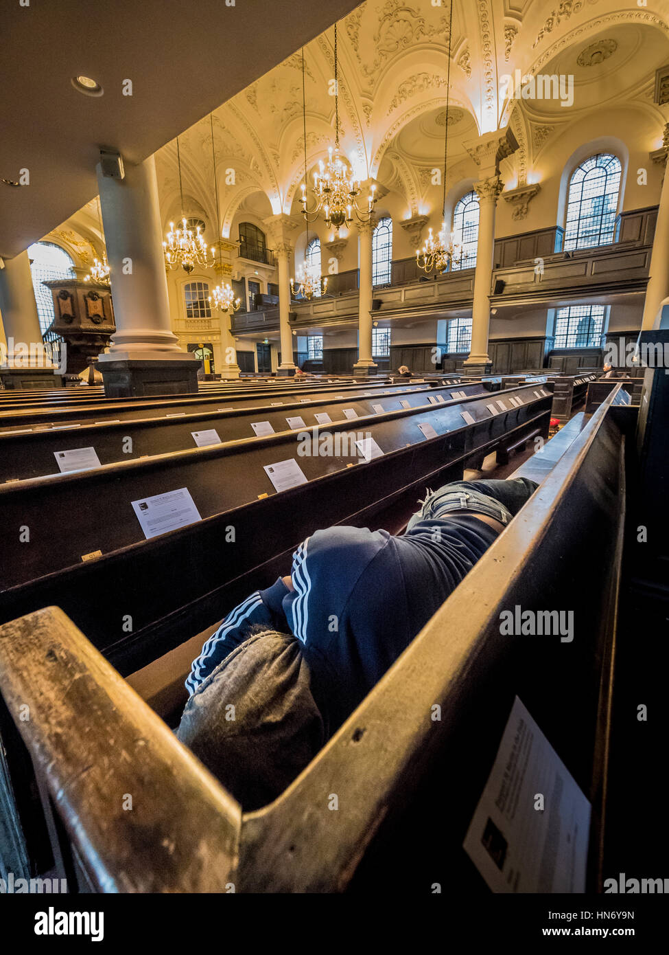 People Sleeping In Church