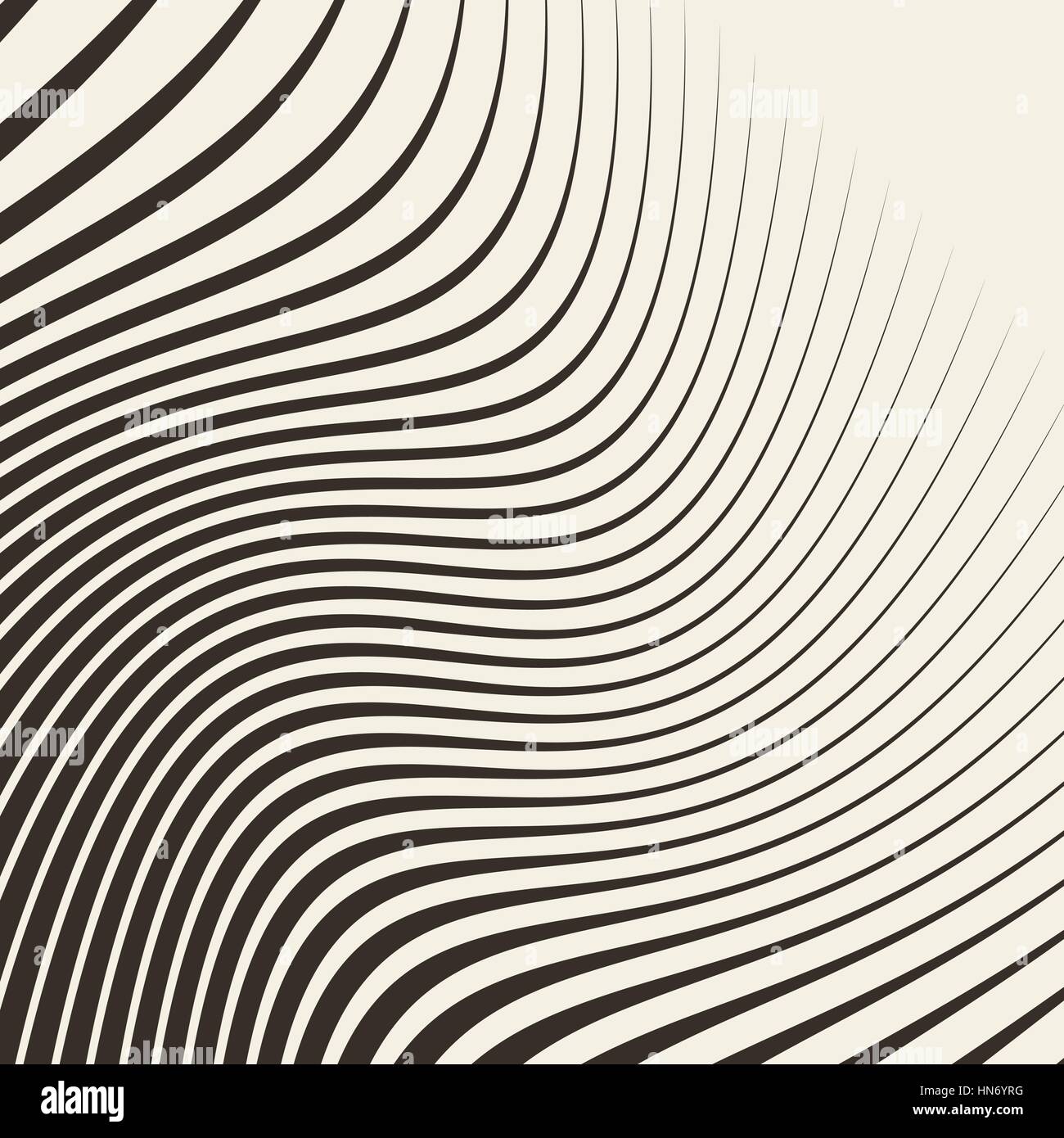 Halftone monochrome striped wave background Stock Vector Image & Art ...