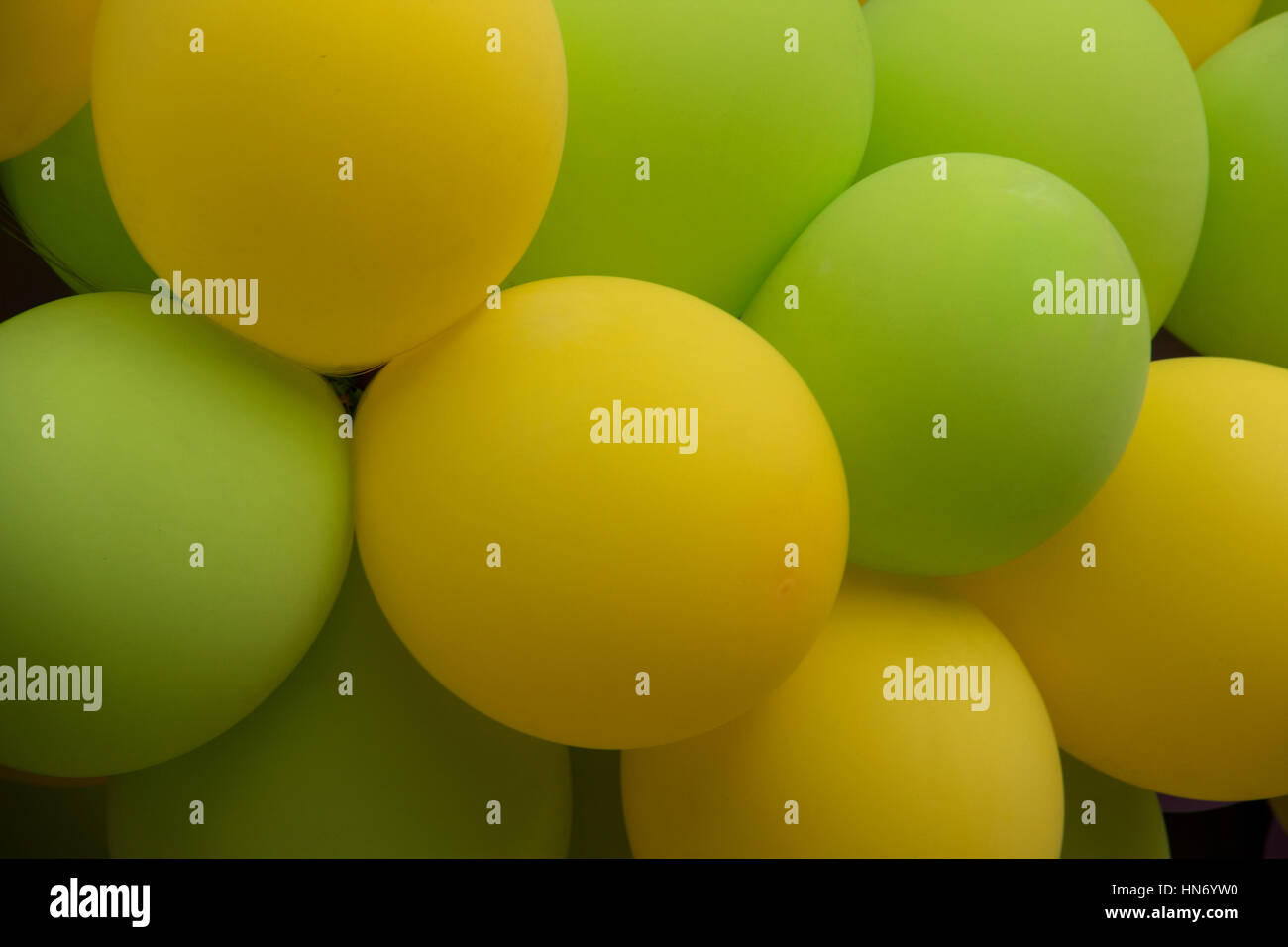 green and yellow baloons Stock Photo - Alamy