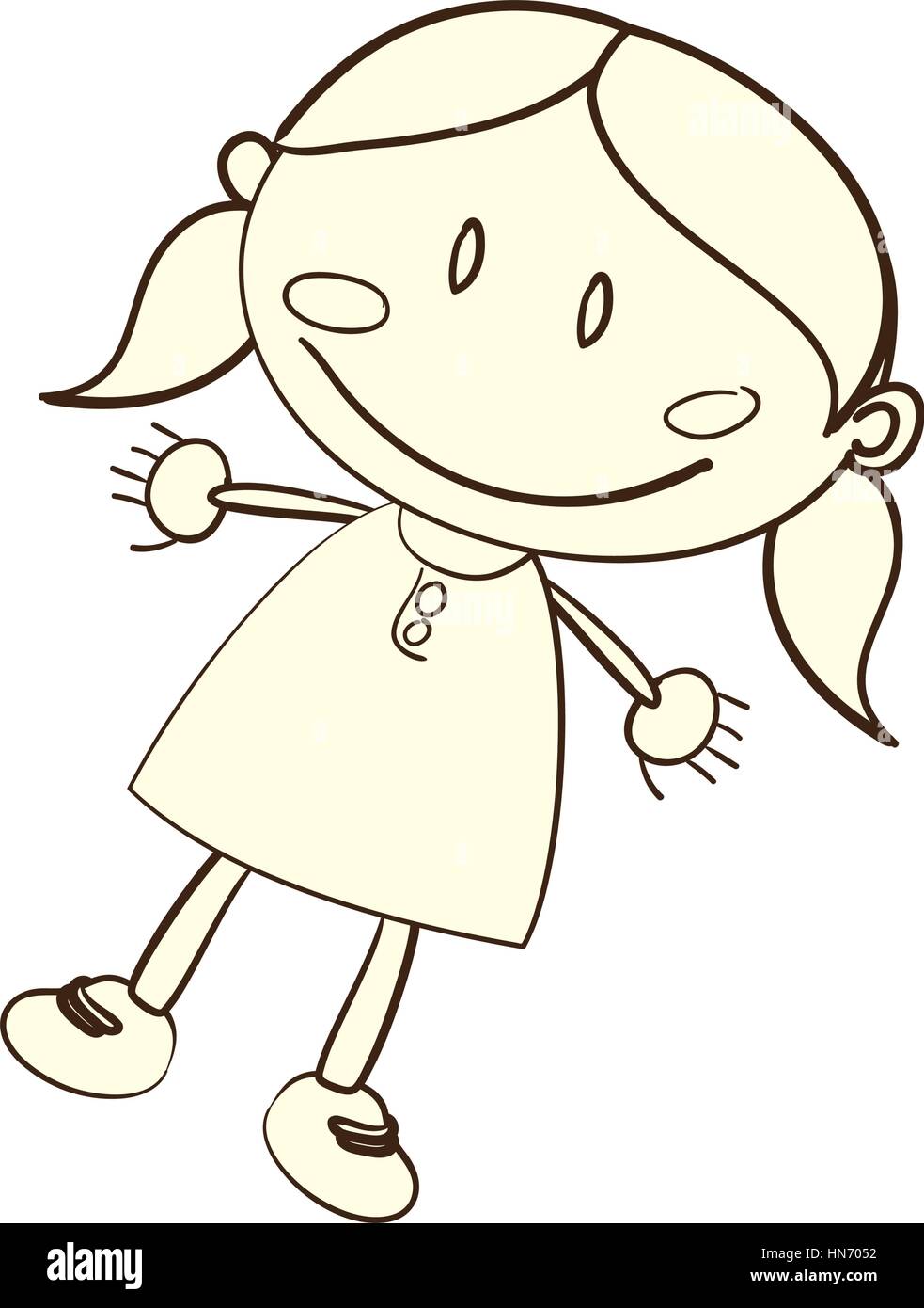 cute girl drawing icon vector illustration design Stock Vector Image ...