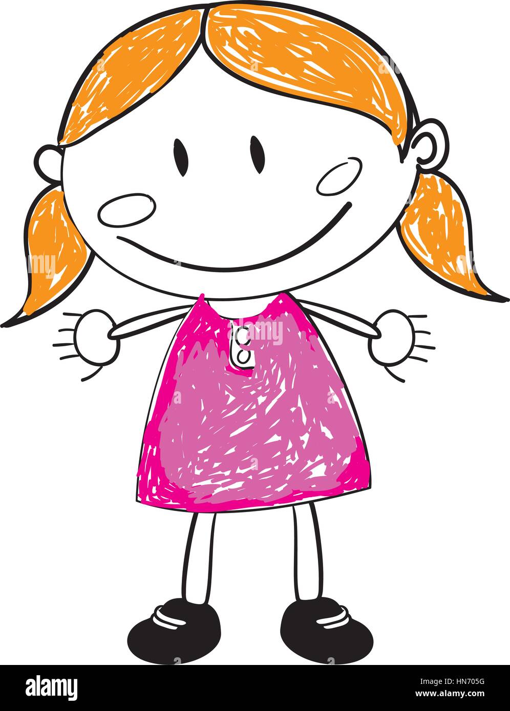 cute girl drawing icon vector illustration design Stock Vector Image ...
