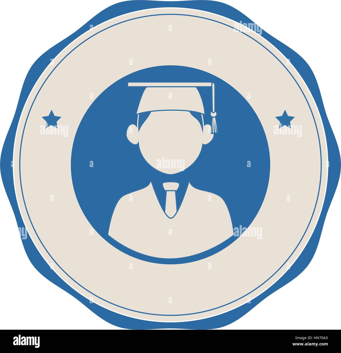 graduated avatar emblem icon vector illustration design Stock Vector ...