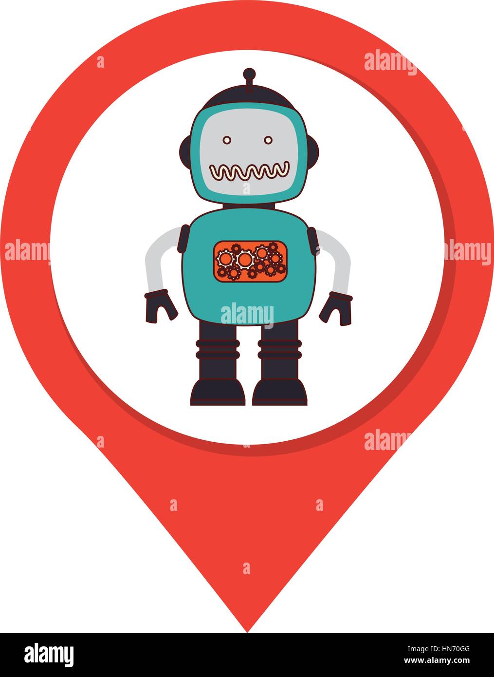 Robot inside Stock Vector Images - Alamy