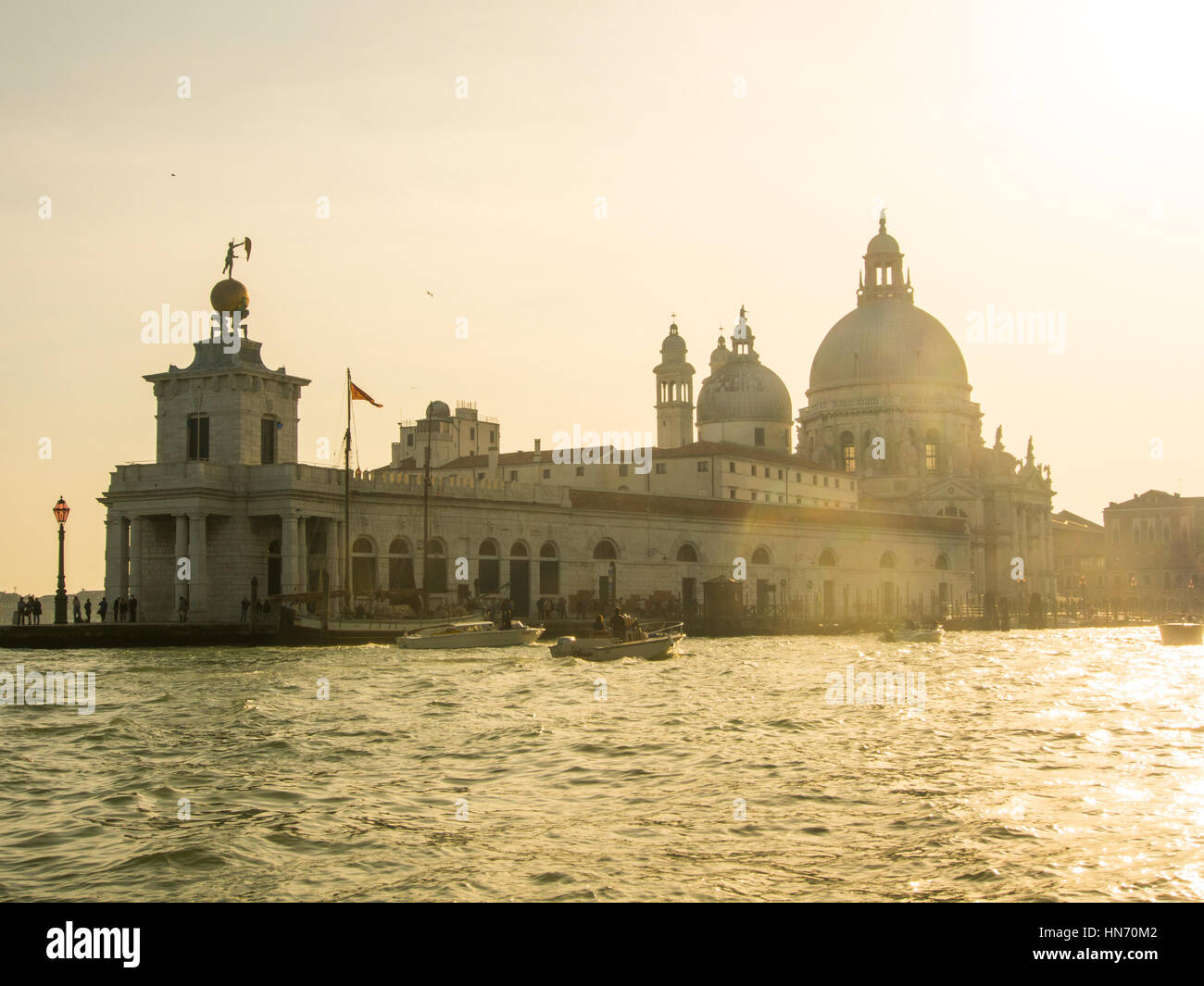 Venize centre architecture. Great channel buildings from water Stock ...