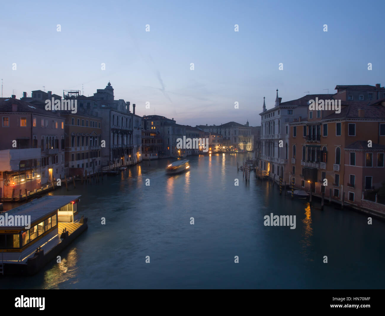 Venize centre architecture. Great channel buildings from water Stock ...