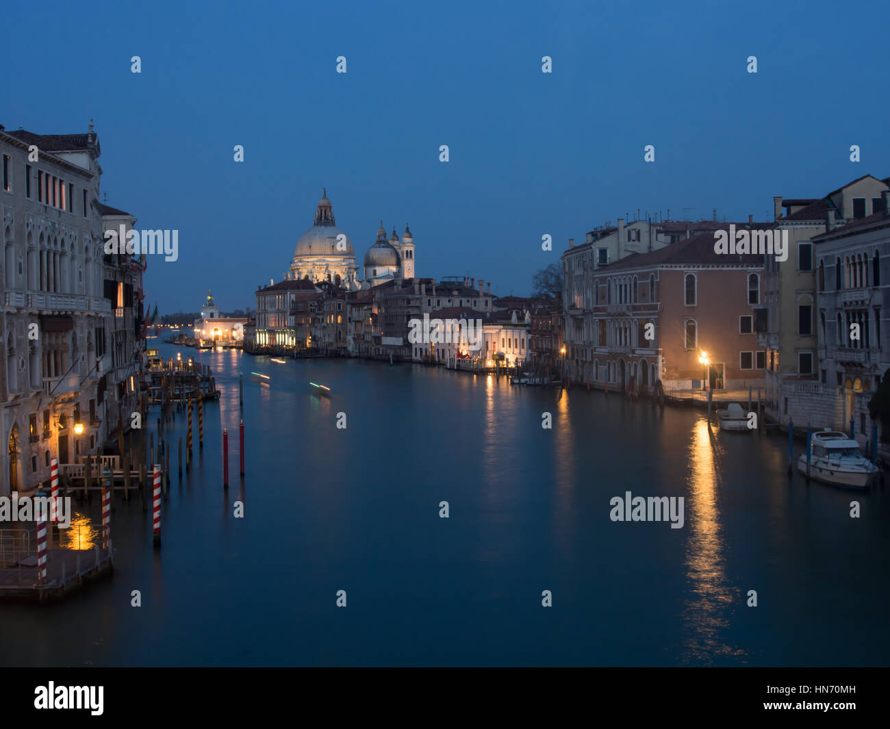 Venize centre architecture. Great channel buildings from water Stock ...