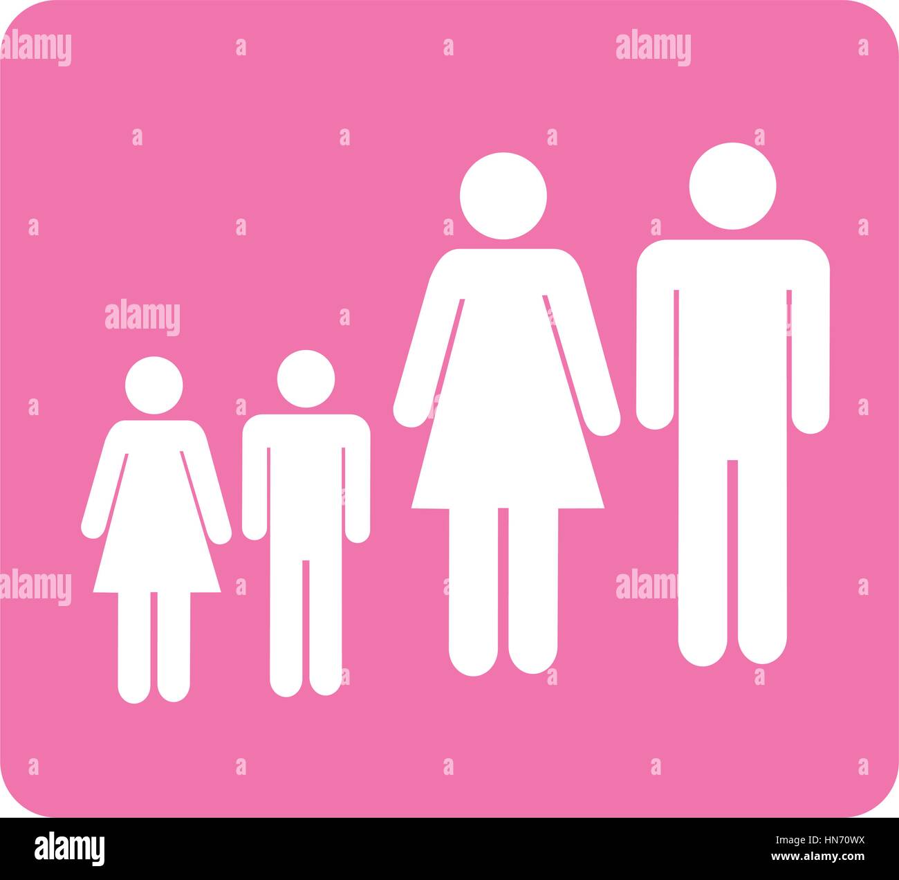 color pictogram square with family vector illustration Stock Vector ...