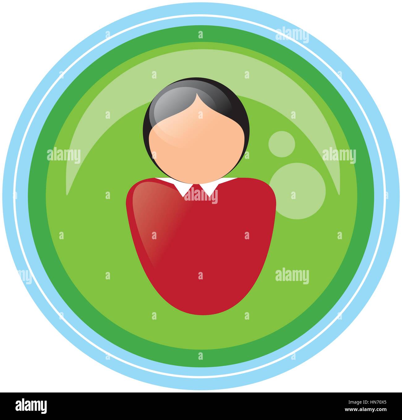 color silhouette with half body without face in sphere vector ...