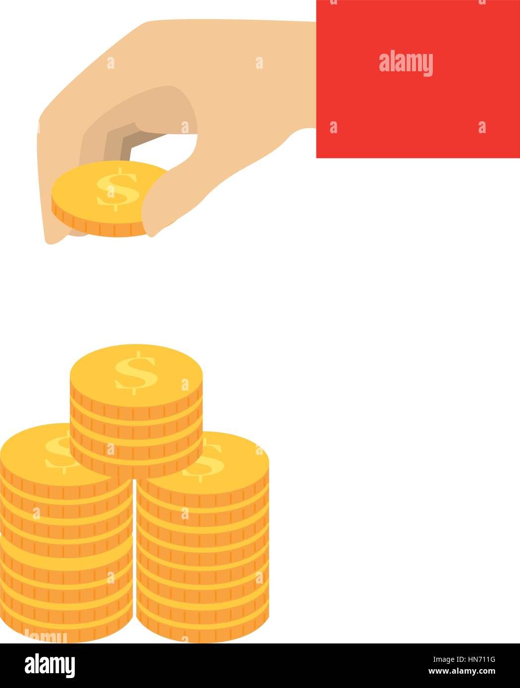 Hand fingers gold Stock Vector Images - Alamy