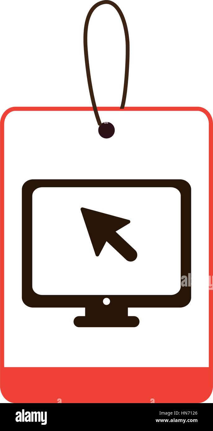 Black desktop computer widescreen display Stock Vector Images - Alamy