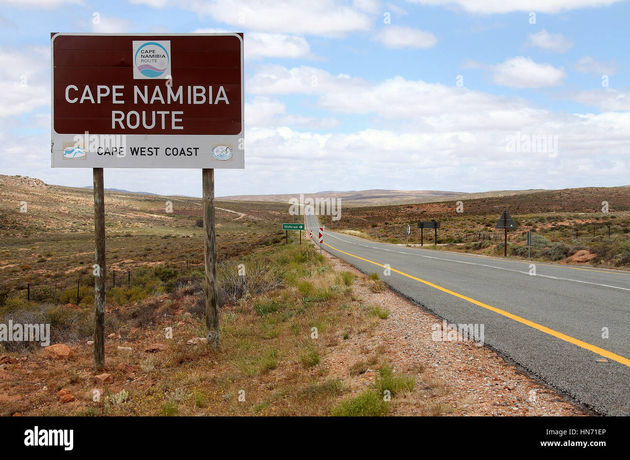 Cape Namibia Route Sign in Southern Africa Stock Photo - Alamy