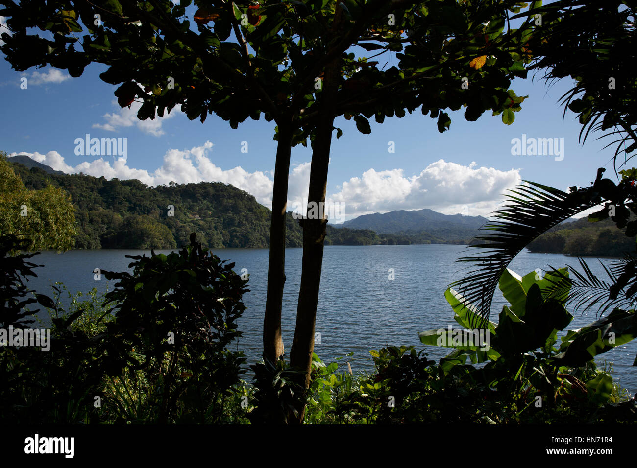 Scenic landscape, Lake Caonillas, Lago Caonillas, Utuado, Puerto Rico ...