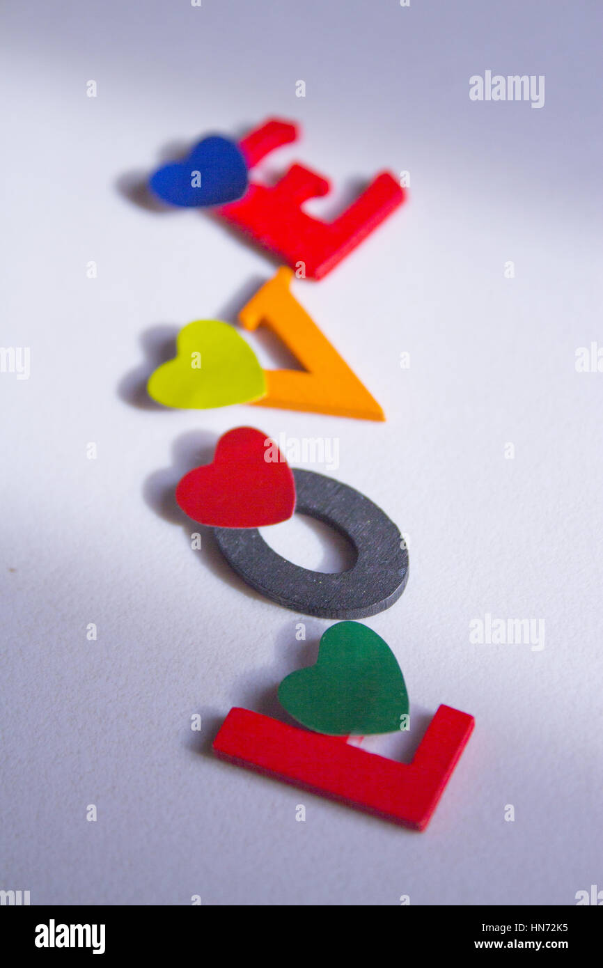 Word love made with wood letters Stock Photo - Alamy