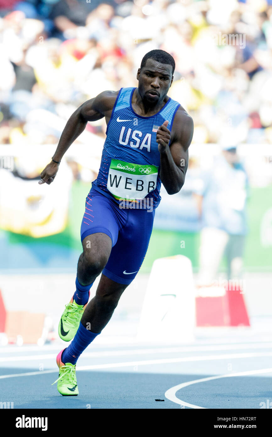 Rio de Janeiro, Brazil. 16 August 2016. Athletics, Ameer Webb (USA ...