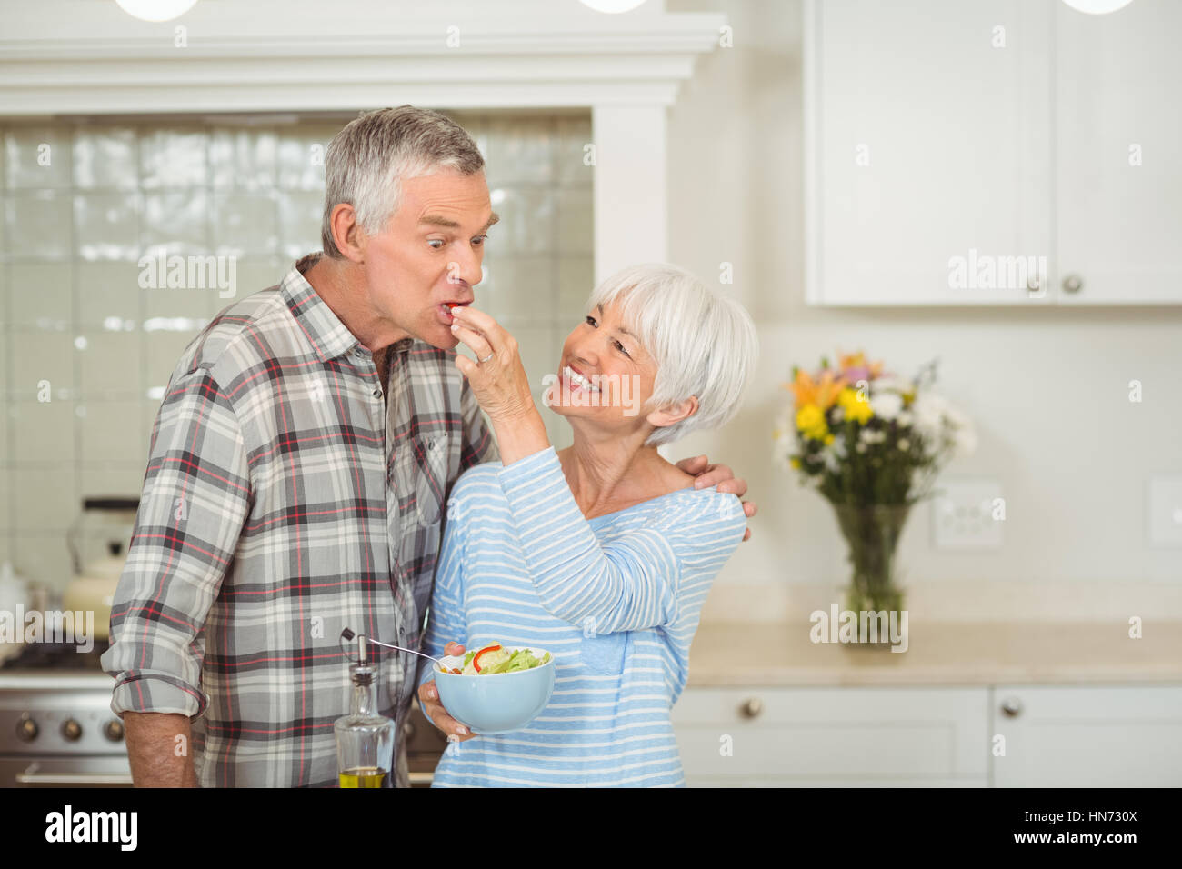Feeding senior home care hi-res stock photography and images - Alamy