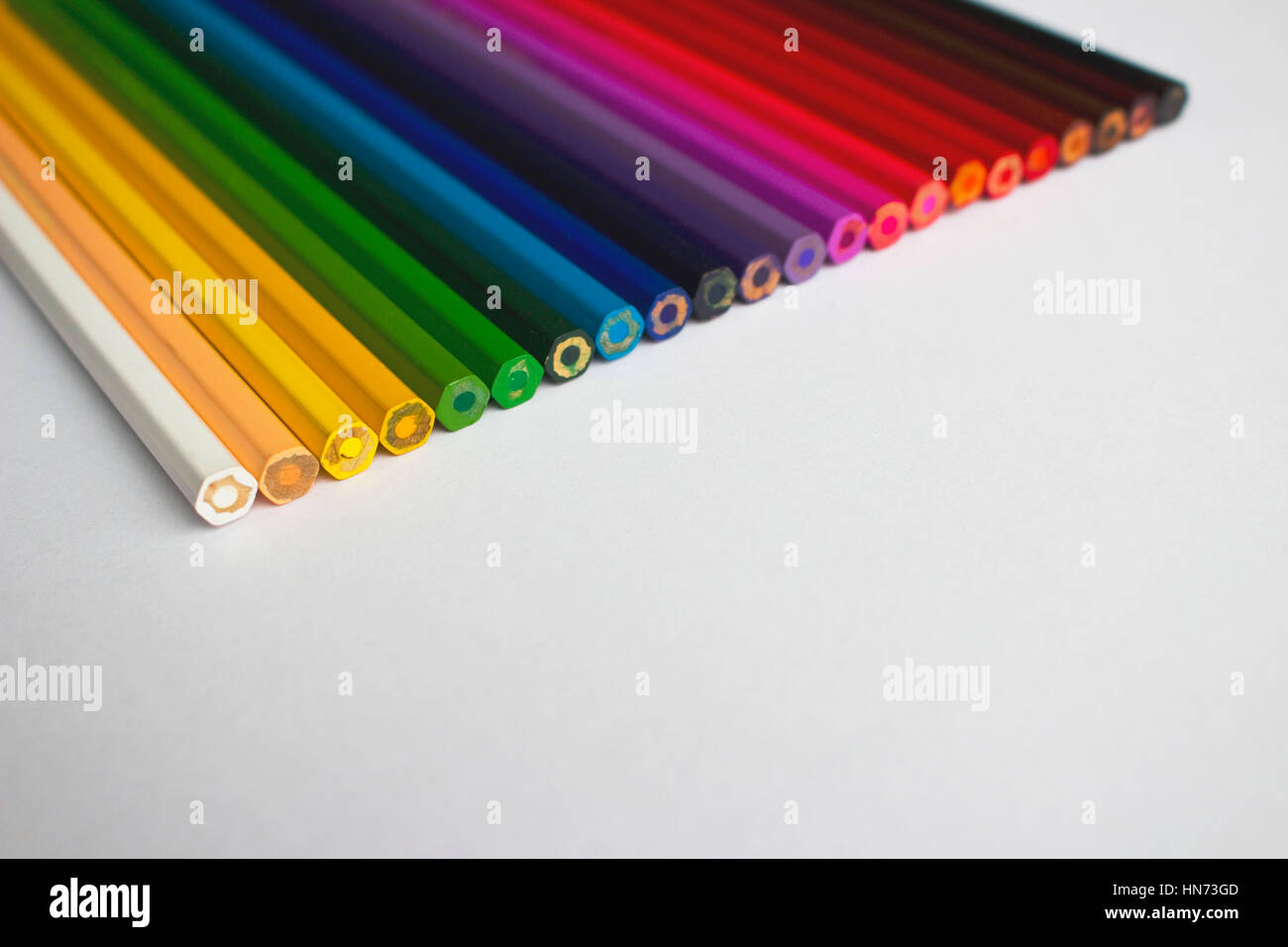 Row of Colored Pencils Stock Photo - Alamy