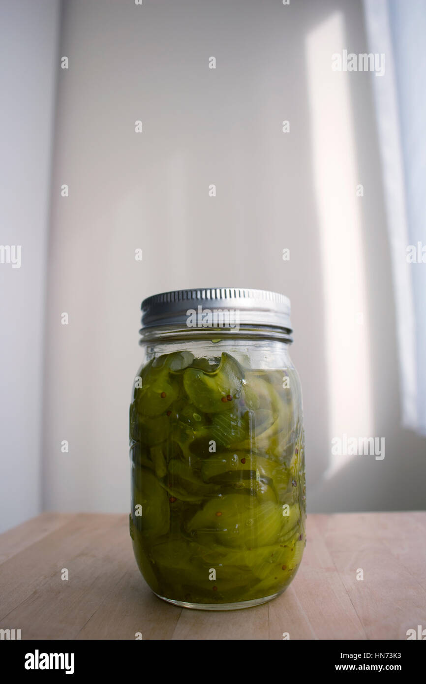 Jar of Pickles Stock Photo - Alamy