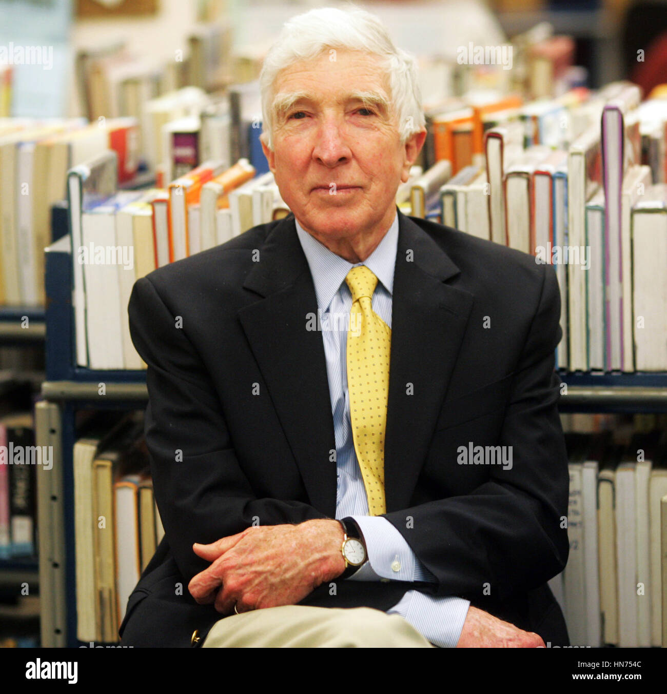 Author John Updike is seen at the Boston Public Library, in Boston, May ...