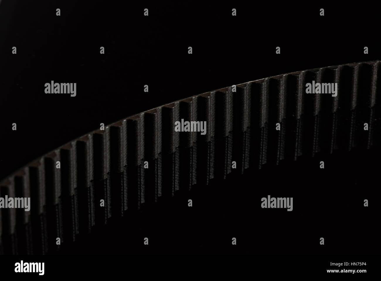 belt with teeth isolated on black background Stock Photo - Alamy