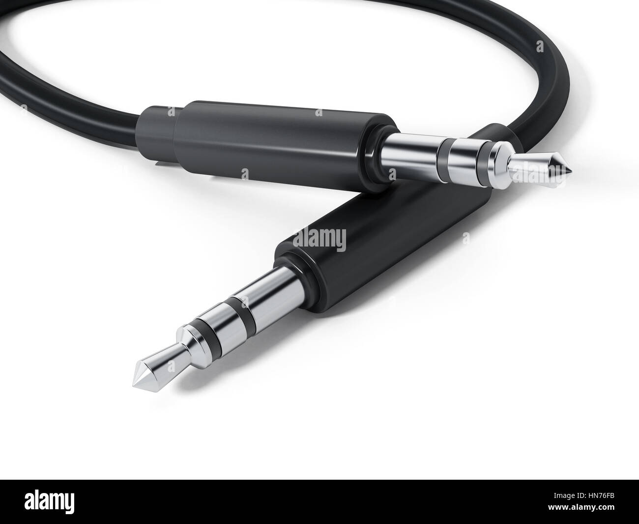 Guitar cable jacks isolated on white background Stock Photo - Alamy