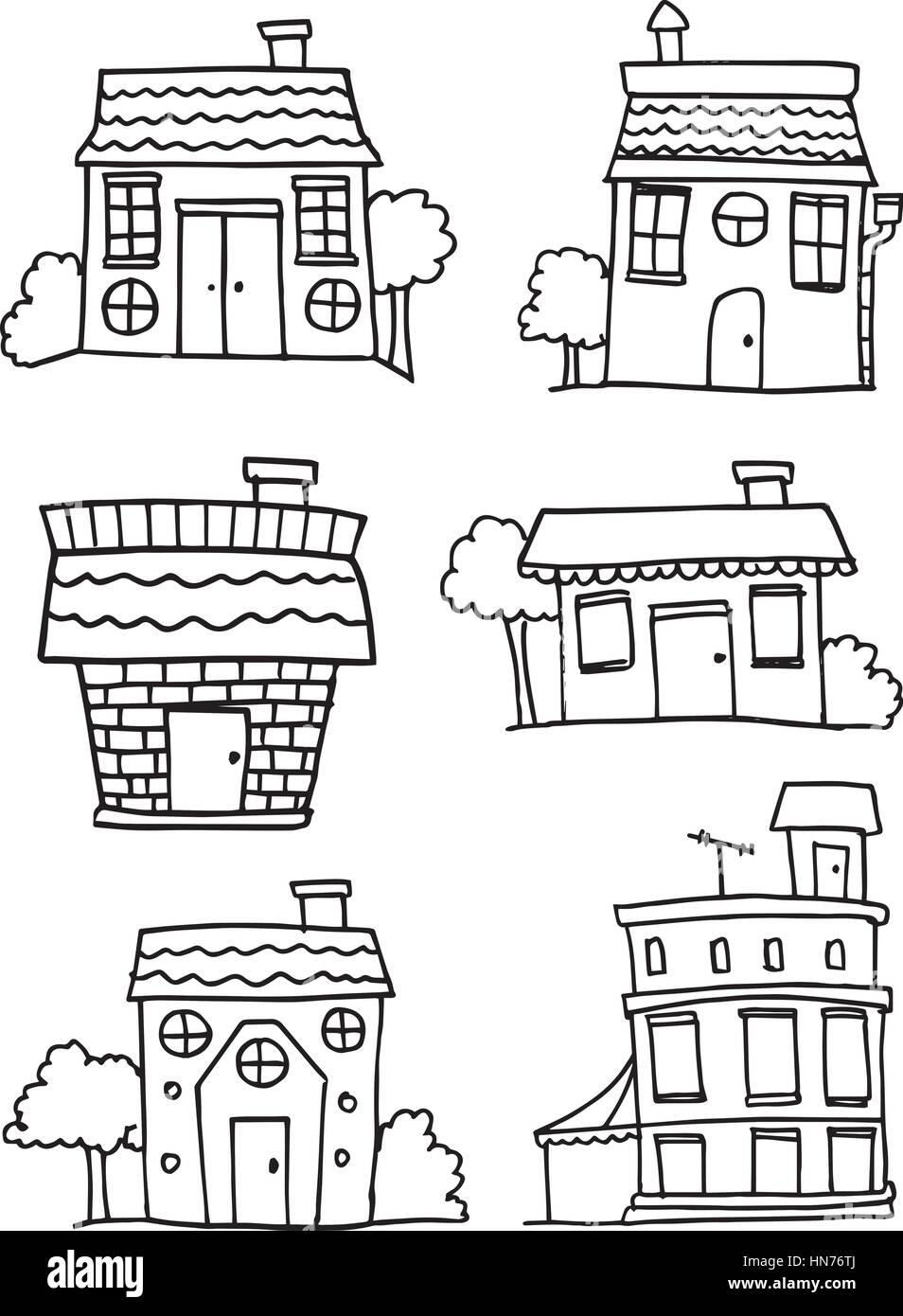 Doodle of house hand draw Stock Vector Image & Art - Alamy