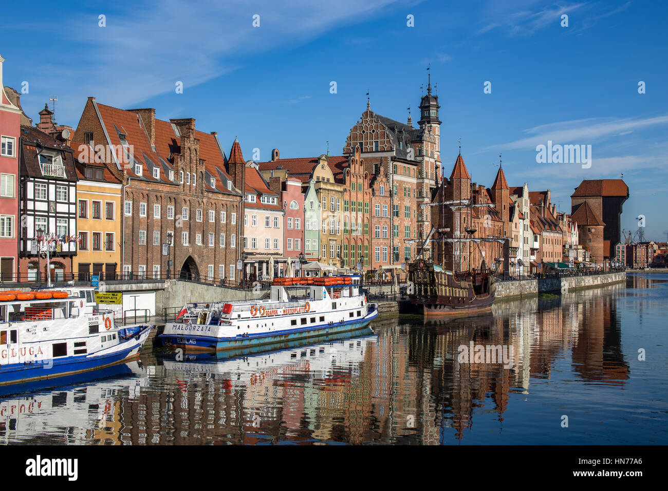 Gdansk, Danzig an old medieval polish and german city, the old granary ...