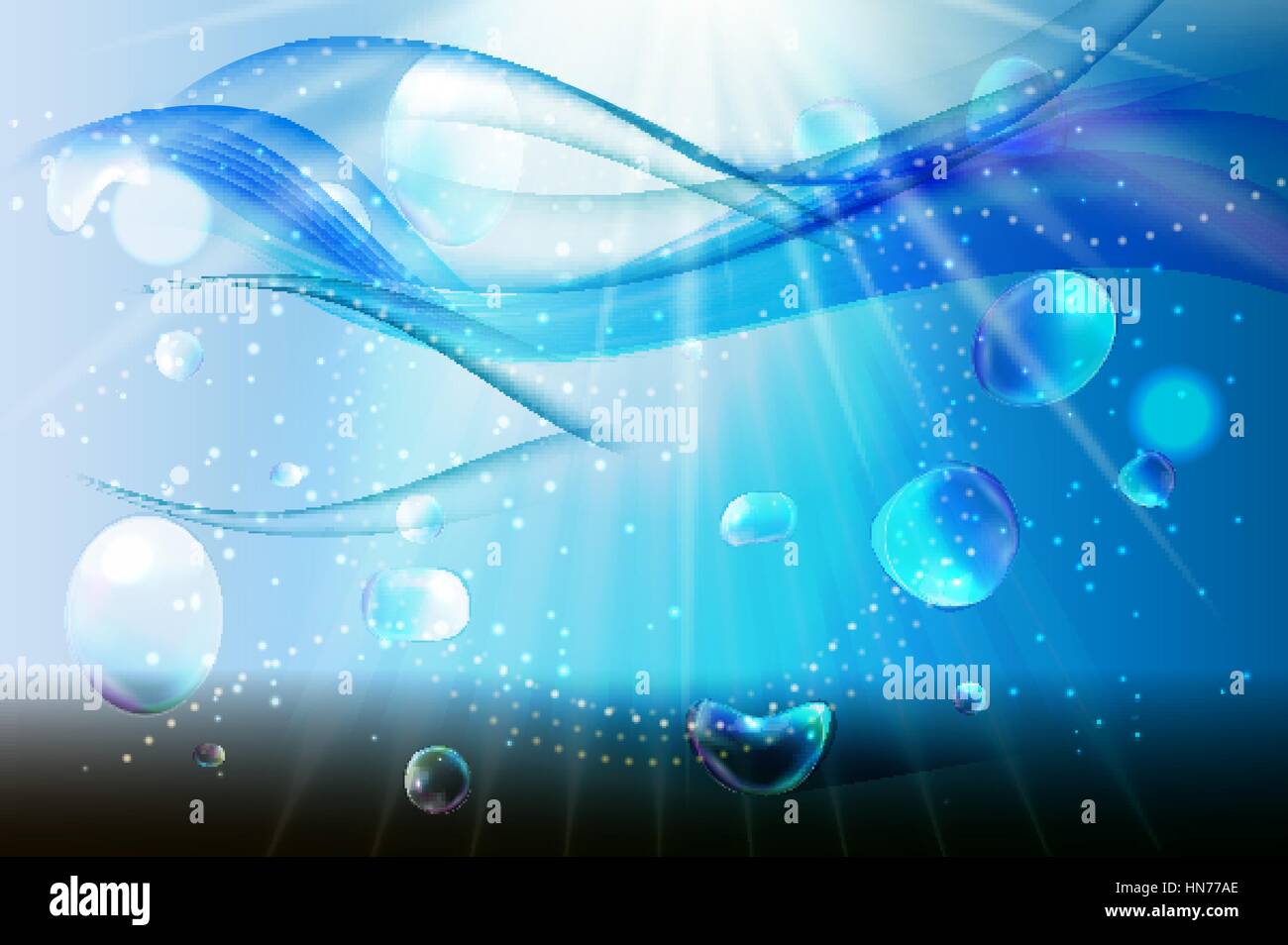 Set of Abstract Blue Wave Water Background. Vector Illustration. EPS10 ...