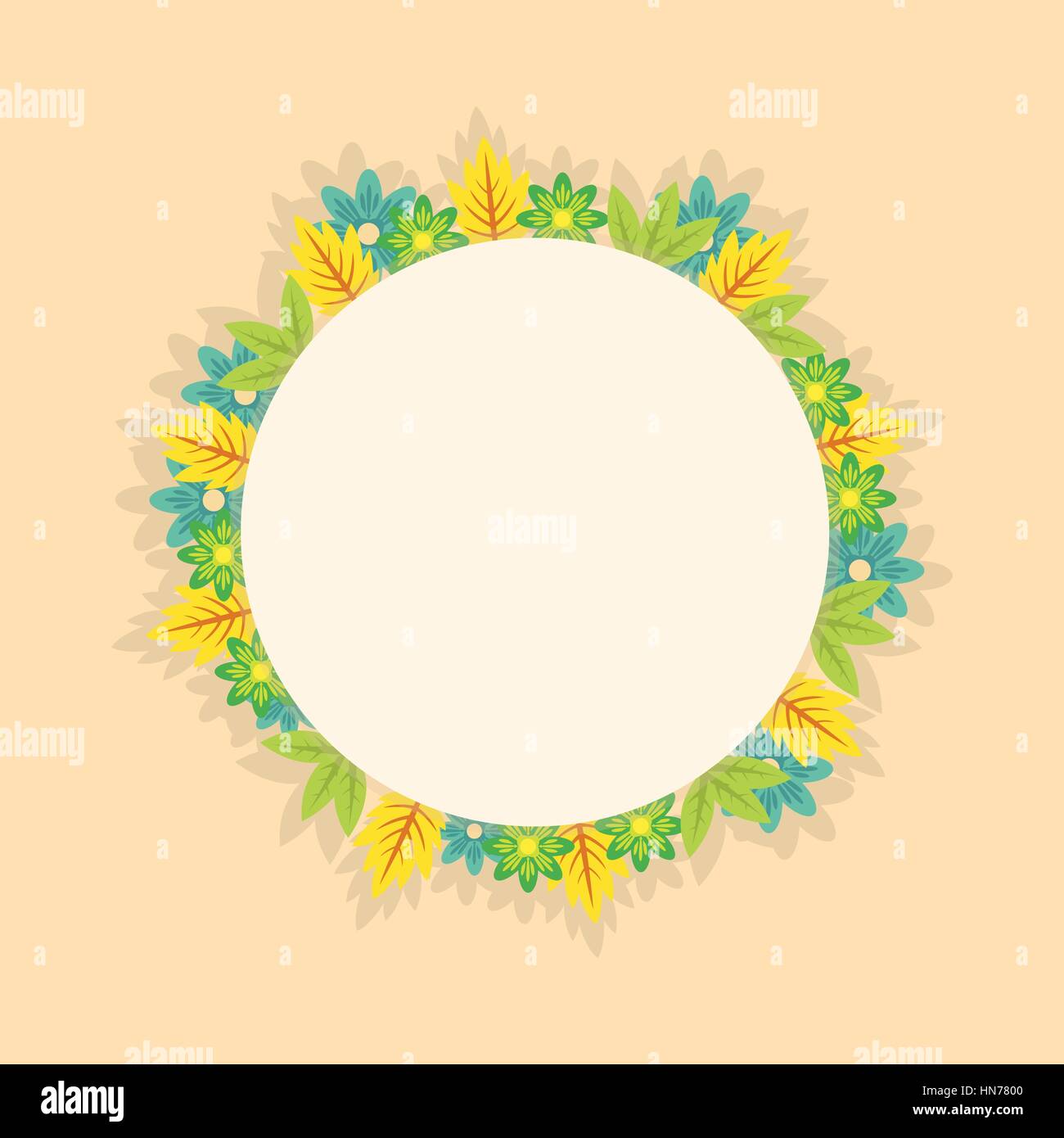 Vector illustration of spring flower frame Stock Vector Image & Art - Alamy