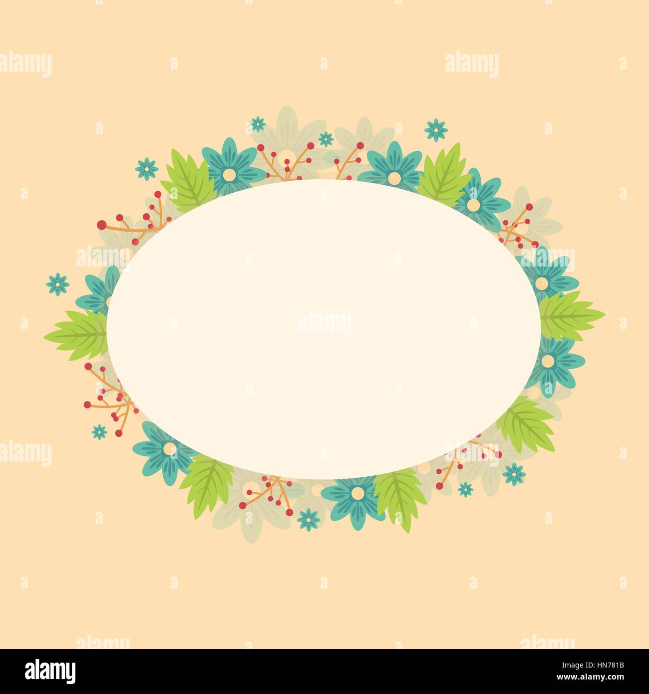 Vector art of frame with flower spring Stock Vector Image & Art - Alamy