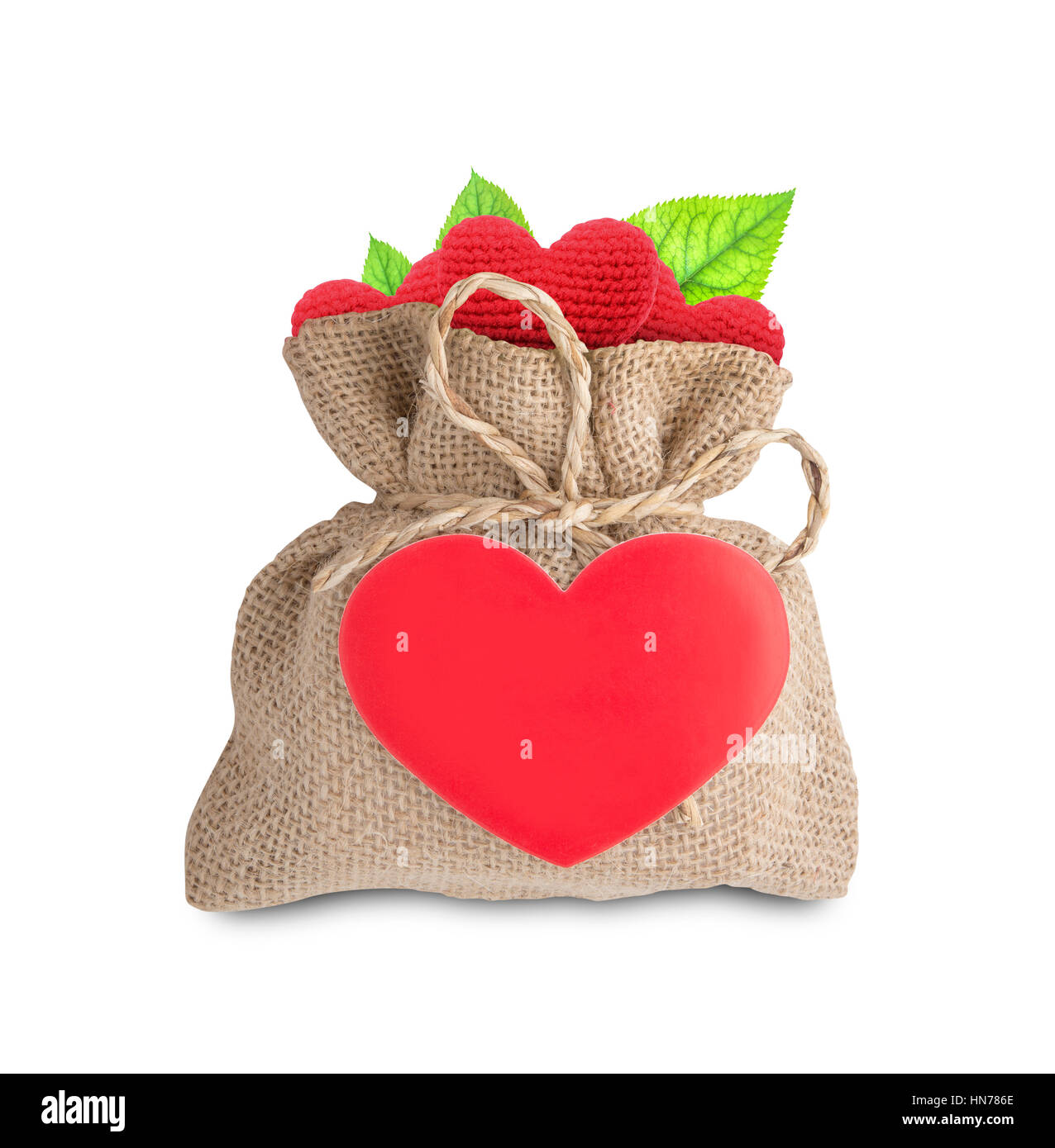 Sacks of Love isolated on white with clipping path Stock Photo - Alamy