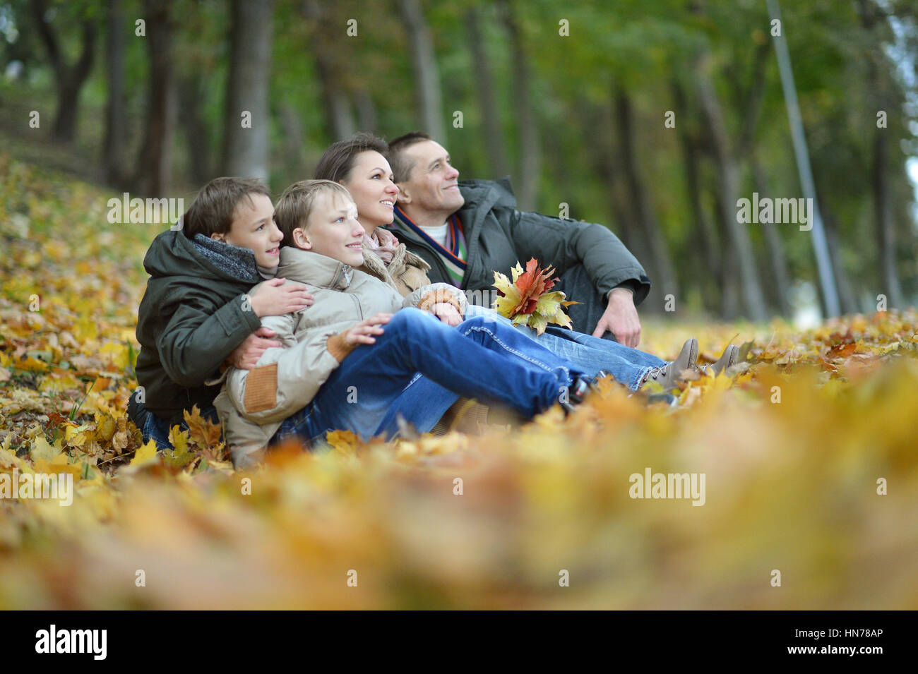 beautiful happy family Stock Photo - Alamy