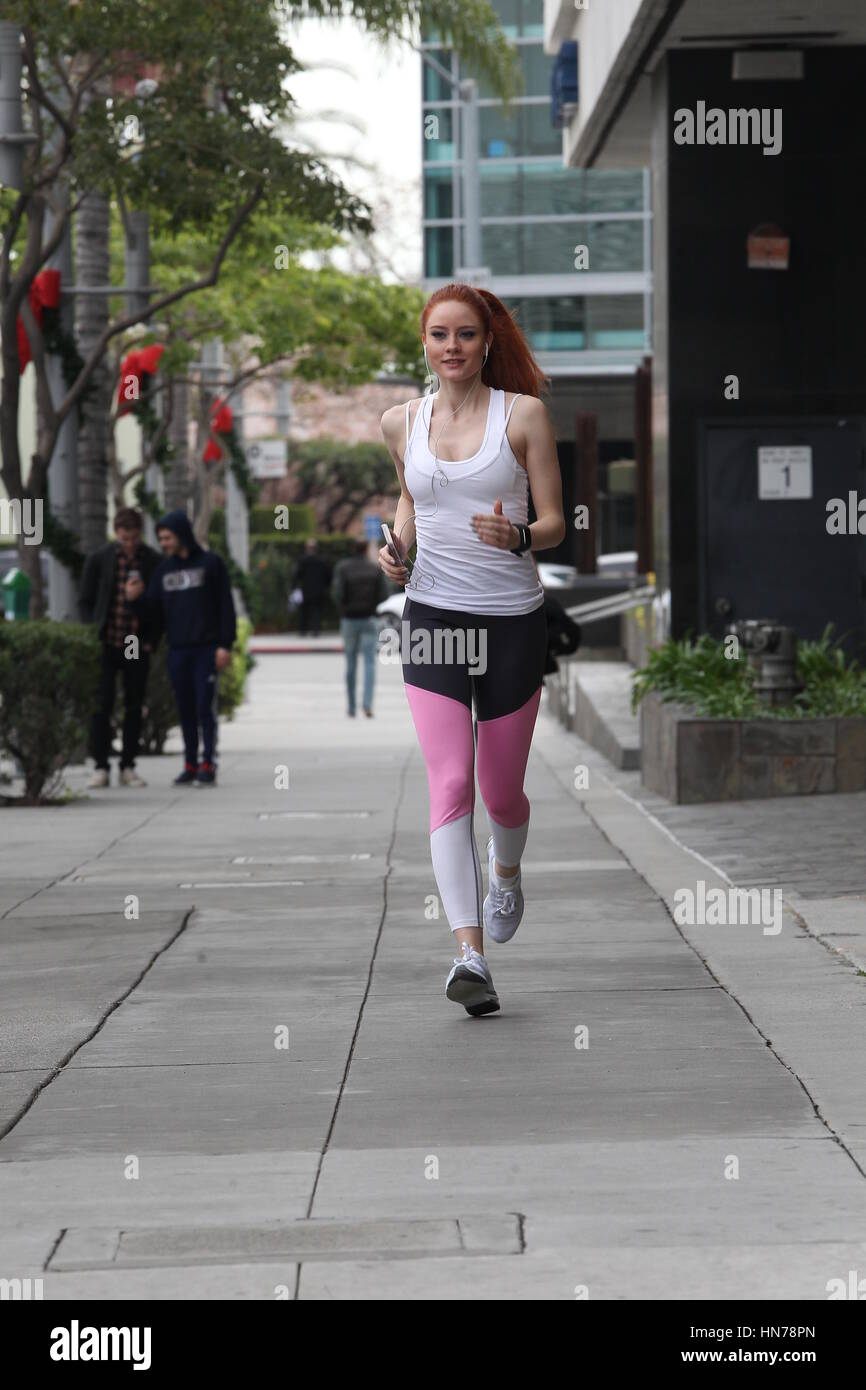 Barbara Meier was spotted jogging in Beverly Hills, CA. Featuring ...
