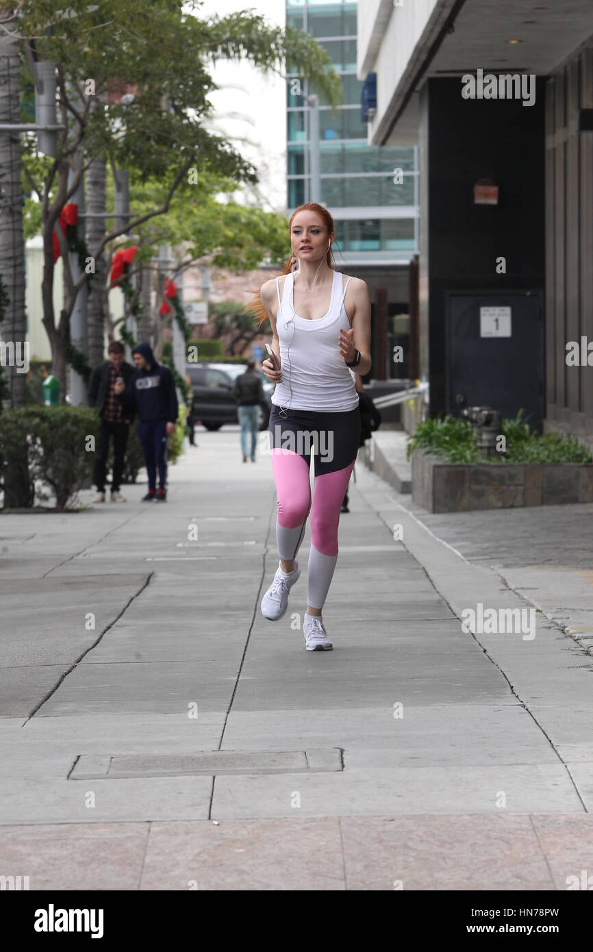 Barbara Meier was spotted jogging in Beverly Hills, CA. Featuring ...
