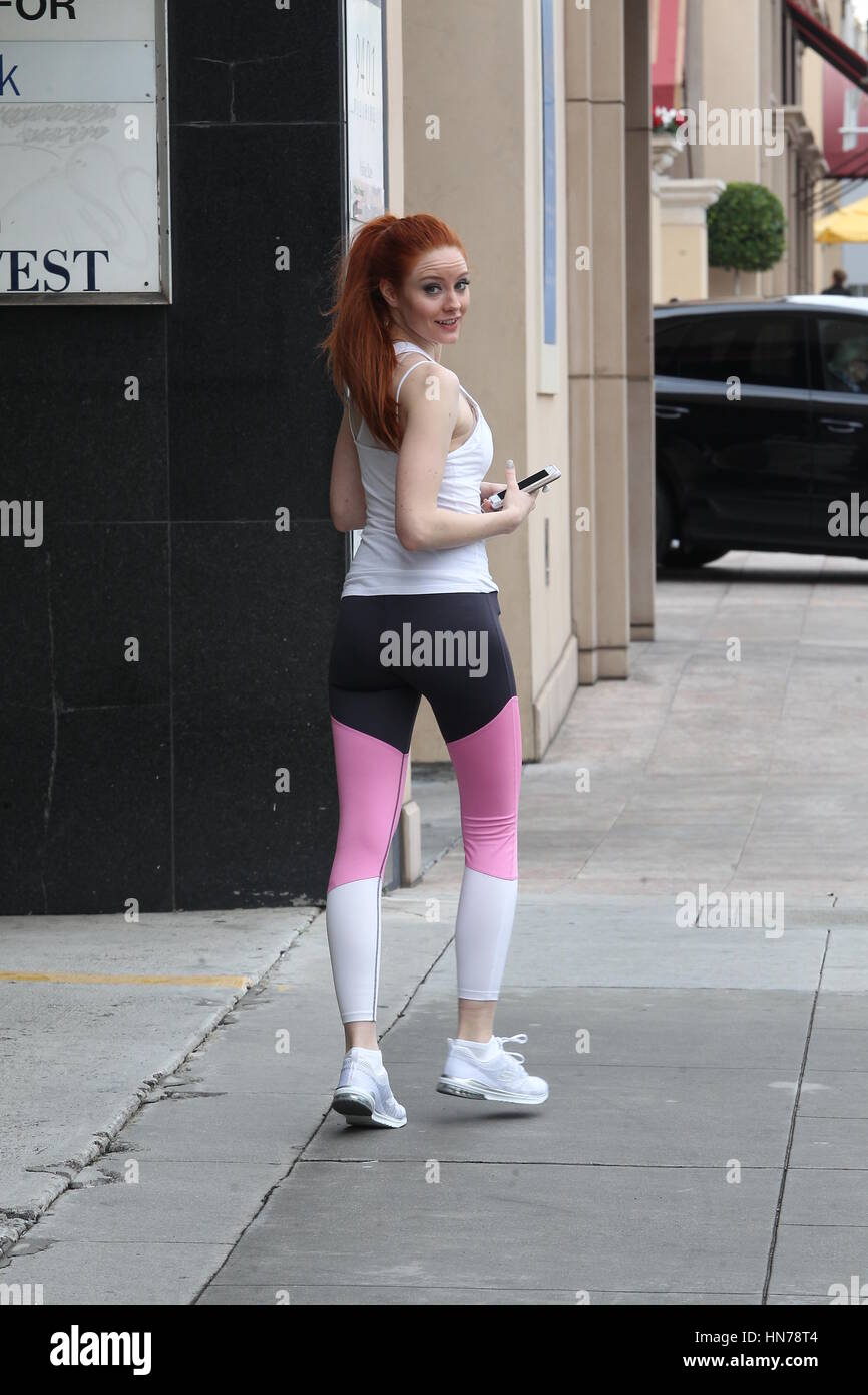 Barbara Meier was spotted jogging in Beverly Hills, CA. Featuring ...