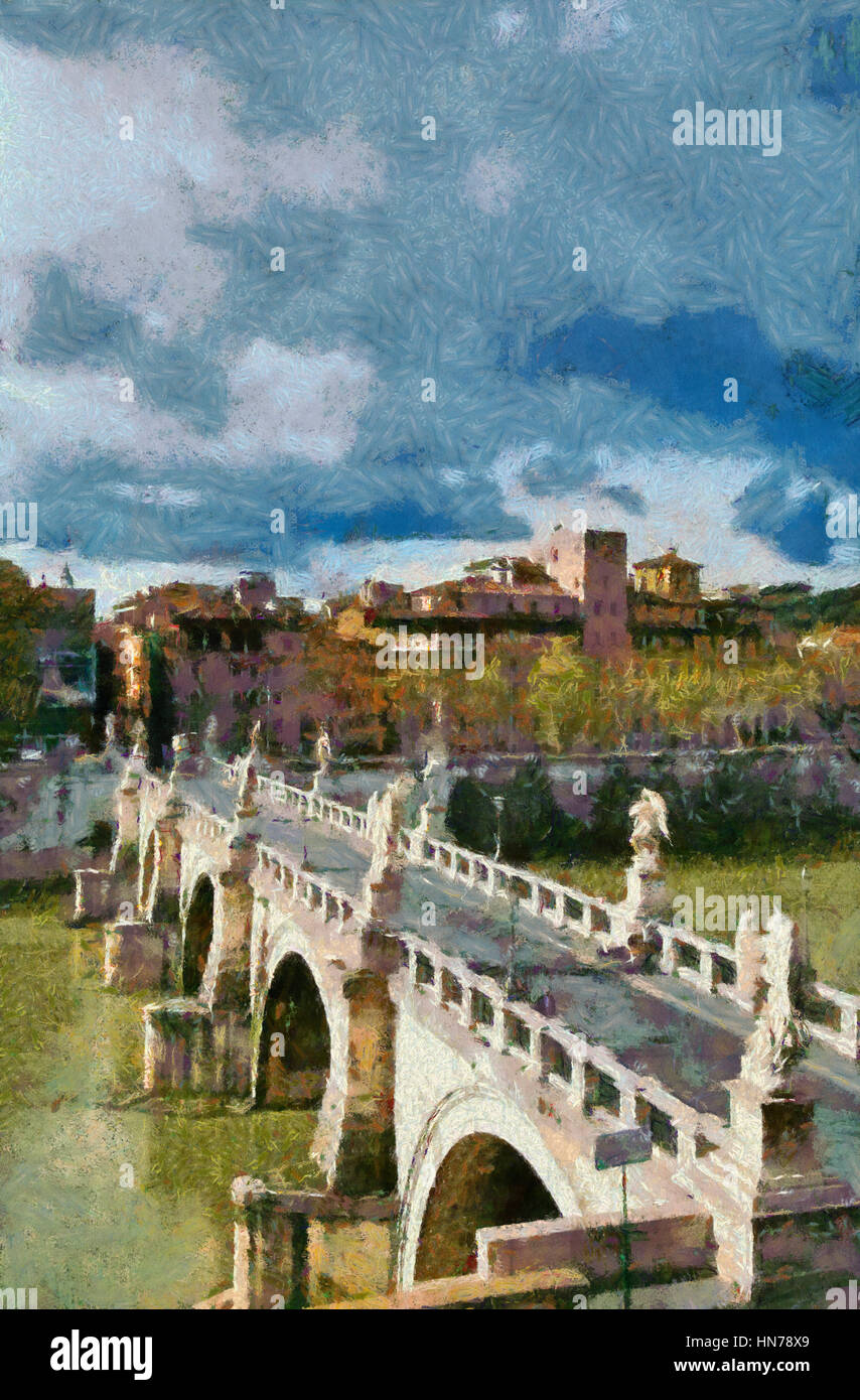 Rome tiber paintings hi-res stock photography and images - Alamy