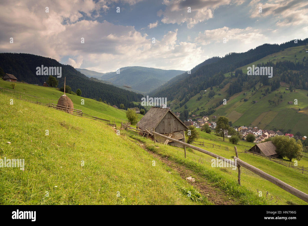 Summer landscape in Transylvania, Romania Stock Photo - Alamy