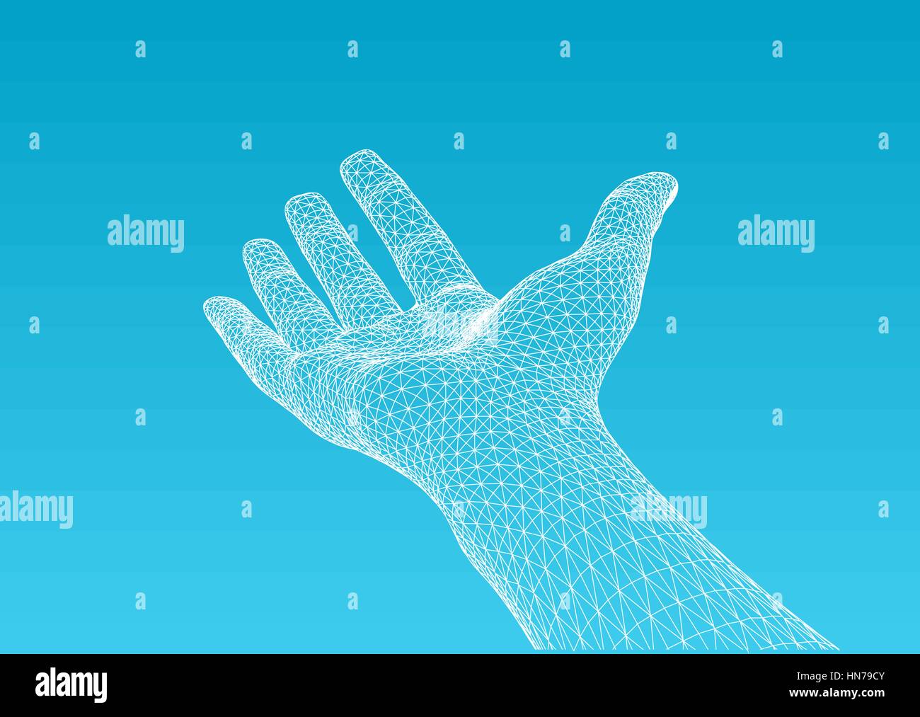 hand offering agains a blue sky Stock Vector Image & Art - Alamy