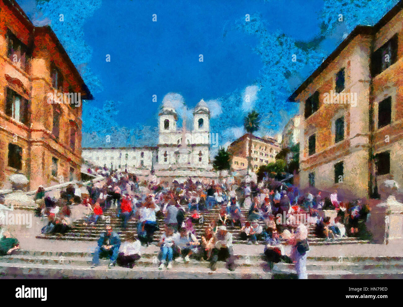 Spanish steps at Piazza di Spagna in Rome Stock Photo - Alamy